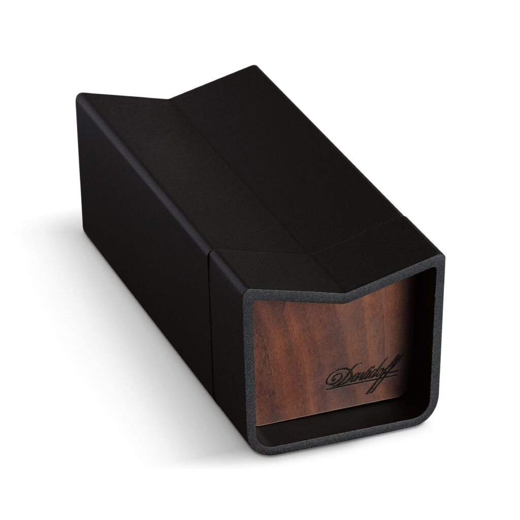 Davidoff Sliding Ashtray Black/Wood - THE CIGAR CLUB